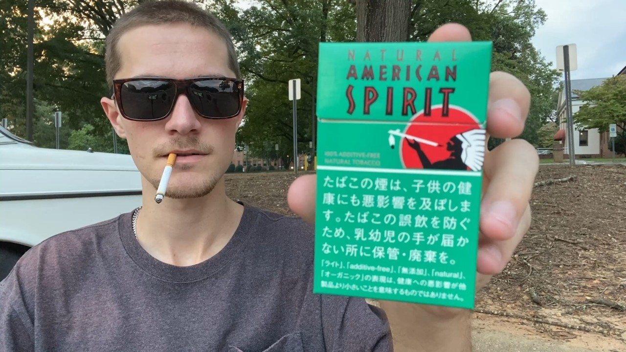 Smoking an American Spirit Organic Mint Light Cigarette - Review - YouTube
