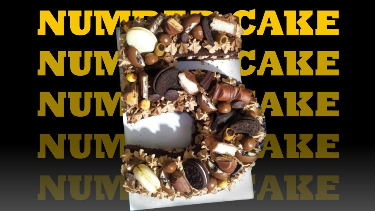 Best Chocolate Number Cake recipe | Delicious Genoise | Ganache ...