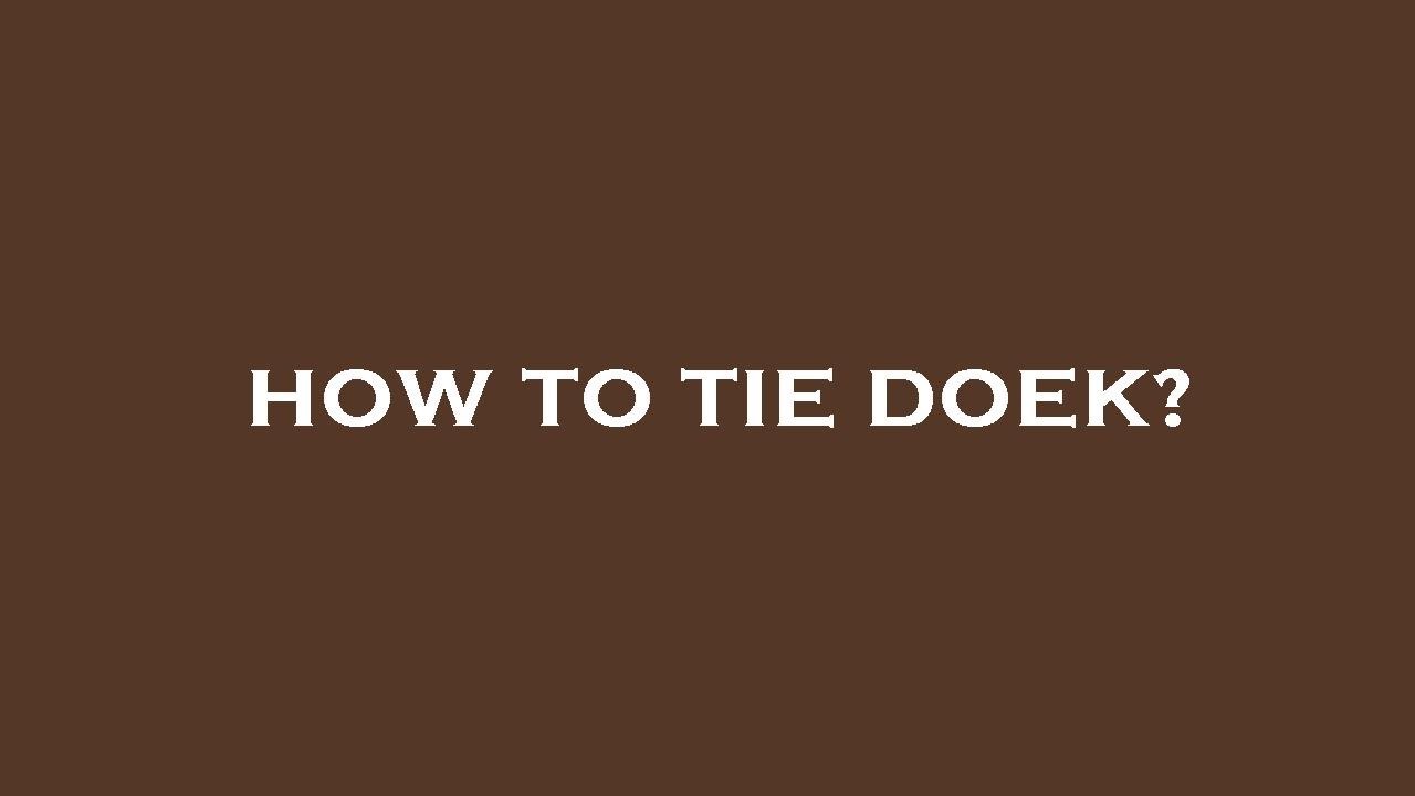 How to tie doek? - YouTube
