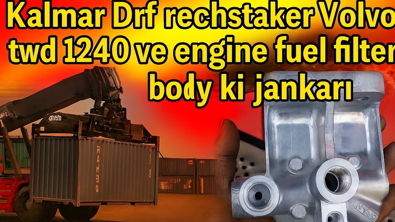 Volvo TWD 1240 VE इंजन के Fuel Filter Body की bilingual (Hindi-English ...