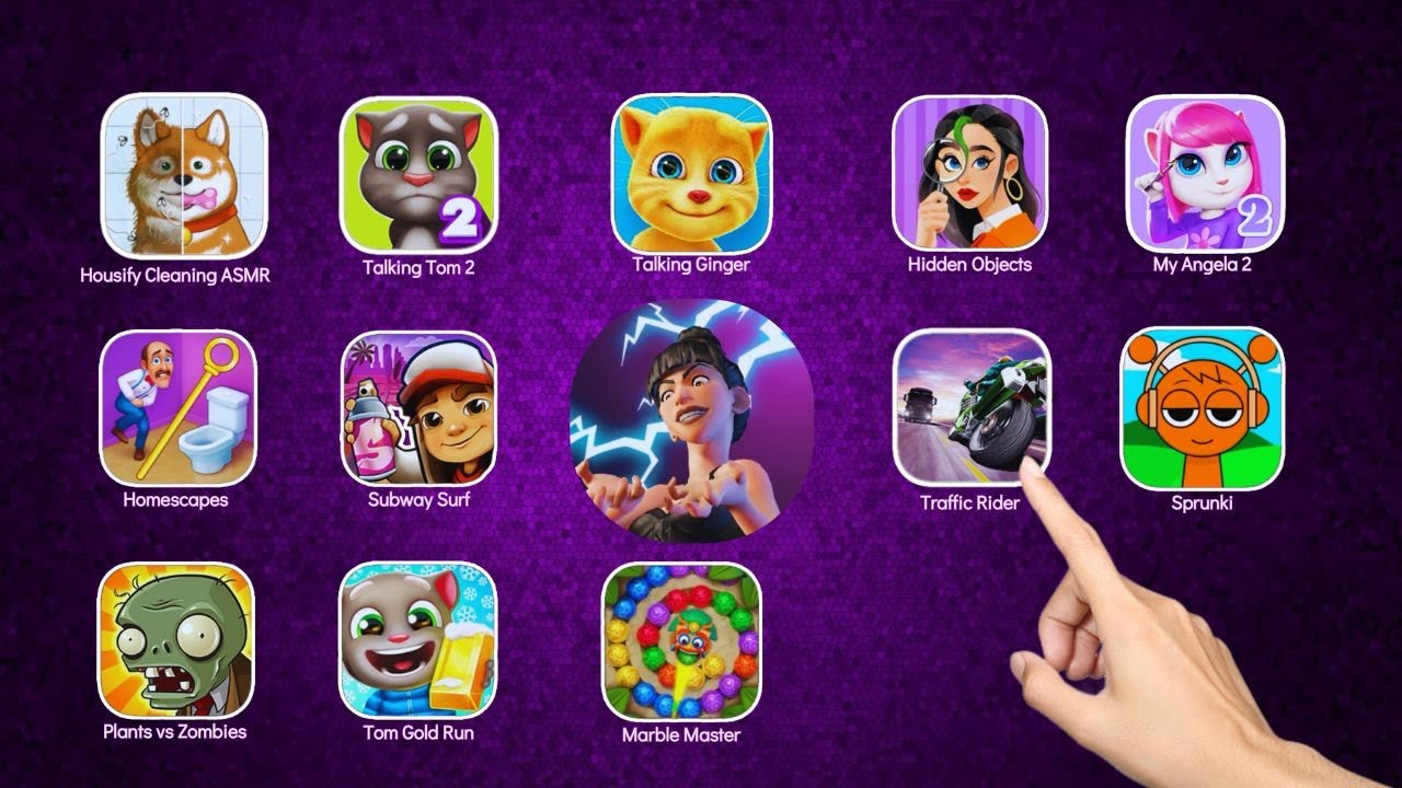 Talking Tom 2, Traffic Rider, Plants vs Zombies, Subway Surf, Sprunki ...