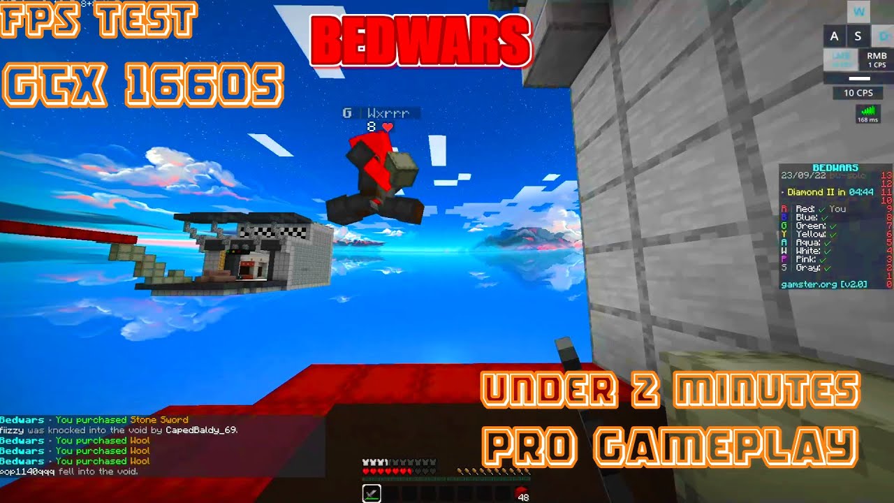 minecraft bedwars fps text with gtx 1660s | 1660 ti | 1660 | minecraft ...