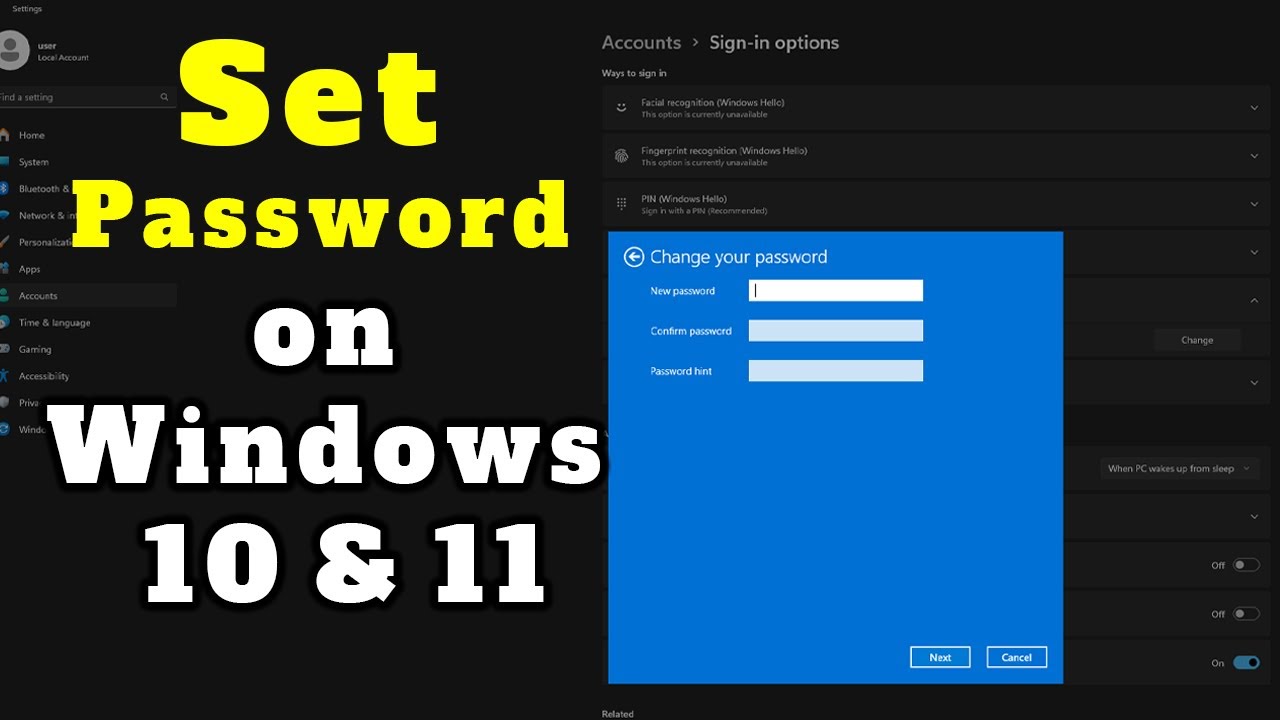 How to Set a Password on Windows 10 & 11 - Secure Your PC Easily - YouTube