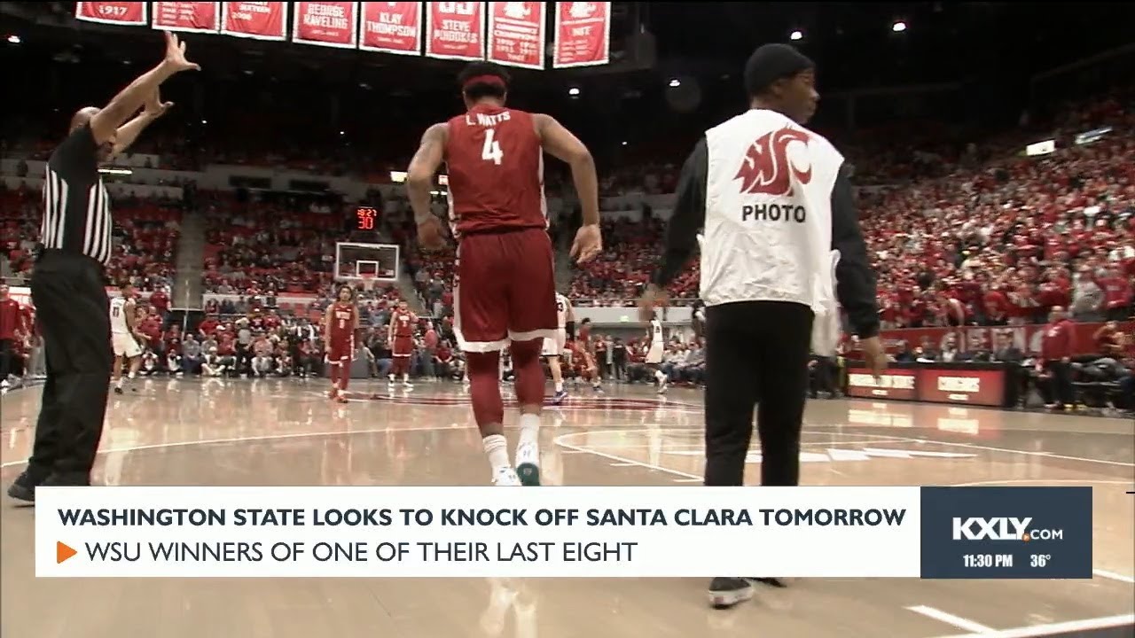 Washington State looks to knock off Santa Clara - YouTube
