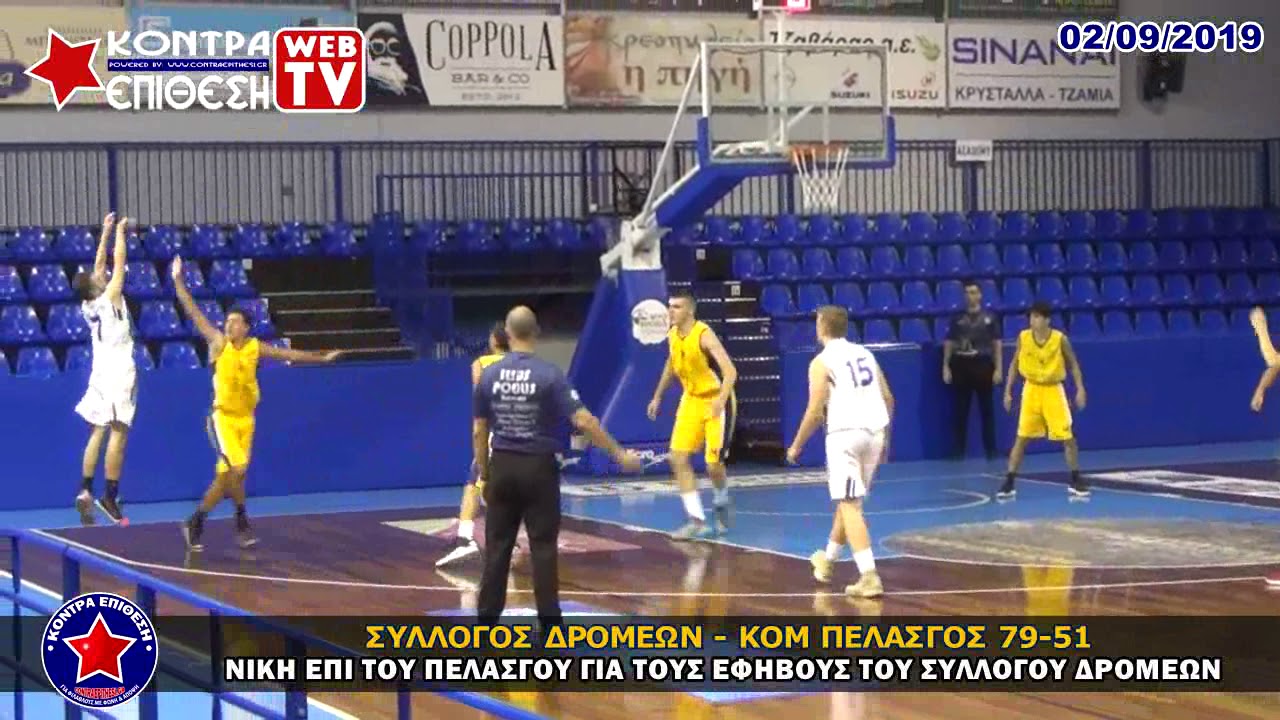 ΣΥΛΛΟΓΟΣ ΔΡΟΜΕΩΝ - ΚΟΜ ΠΕΛΑΣΓΟΣ 79-51 | ΠΡΩΤΑΘΛΗΜΑ ΕΦΗΒΩΝ ΕΚΑΣΚΕΝΟΠ ...