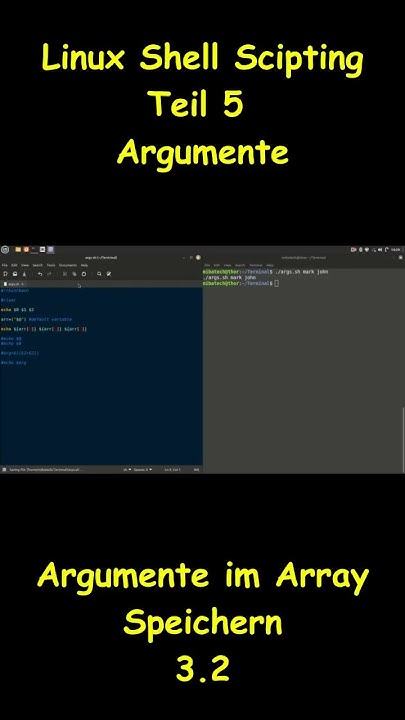 Linux Shell Scripting 5 Argumente Im Array Speichern 32 Youtube