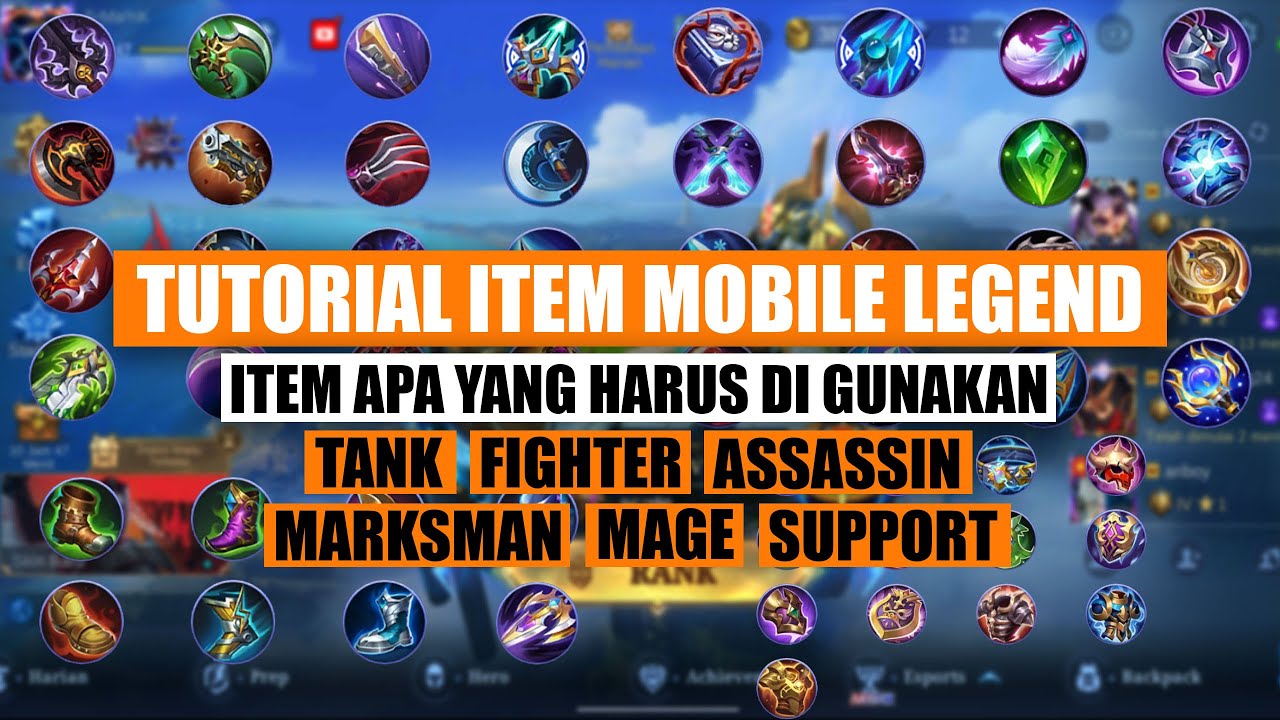 Tutorial Item Mobile Legend yang cocok untuk tank, fighter, assassin ...
