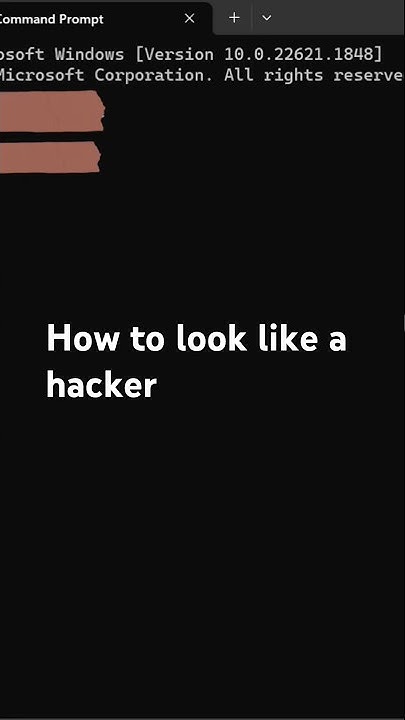 How to look like a hacker on cmd!!! - YouTube