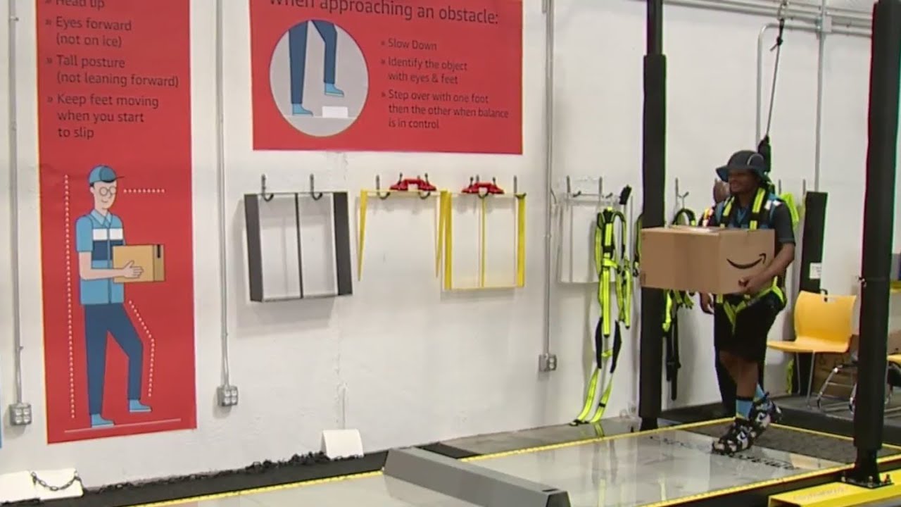Amazon shows off unique driver training academy - YouTube