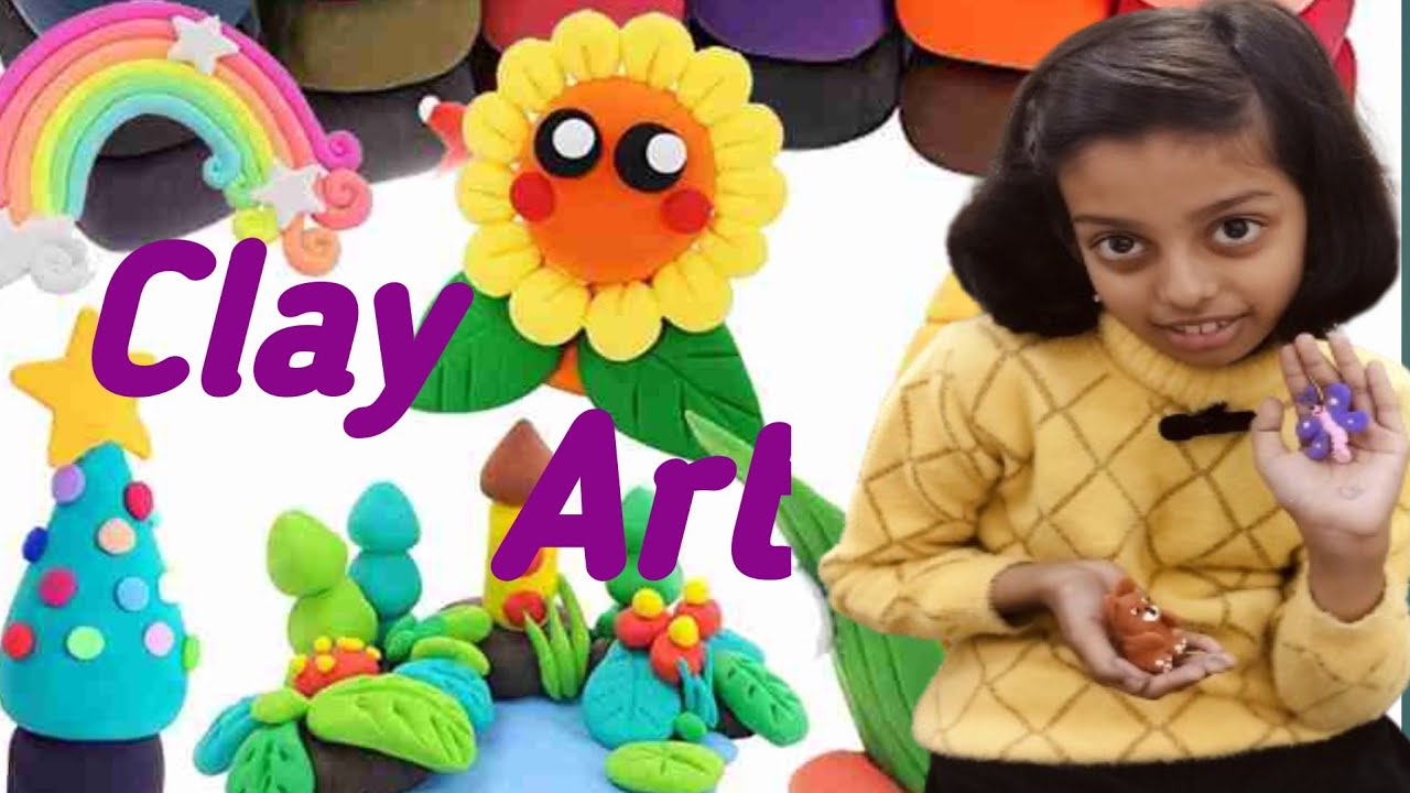 Clay Art|clay video|making butterfly through clay - YouTube