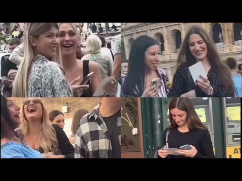 Surprising People in the Street with Unexpected Photos. - YouTube