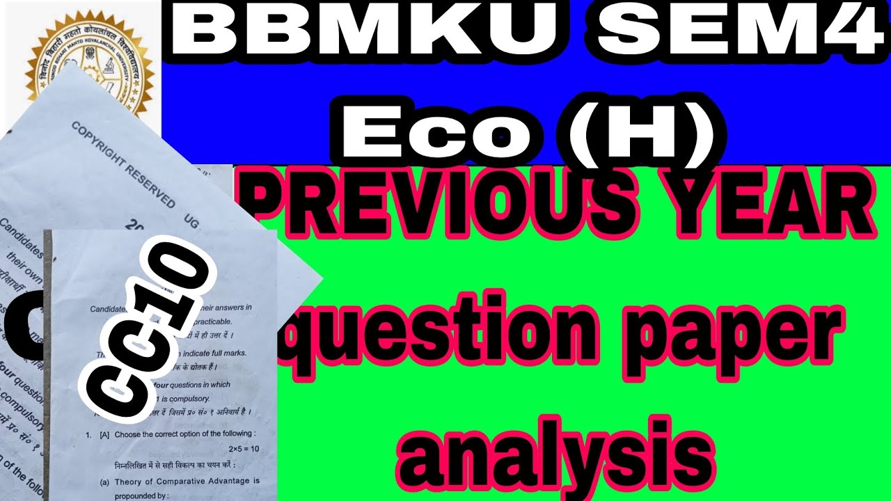 #bbmku SEM4 #economics(H)#core10#previousyearquestionpaper#bbmku#bbmku ...