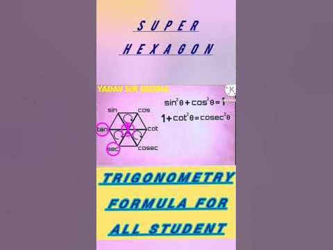 super Hexagon trick fo trigonometry formula - YouTube