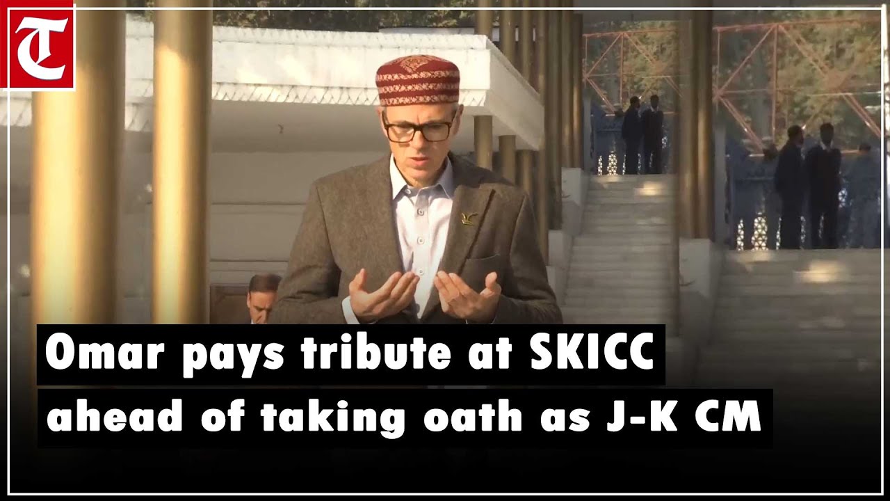 National Conference Vice-President Omar Abdullah pays tribute at SKICC ...