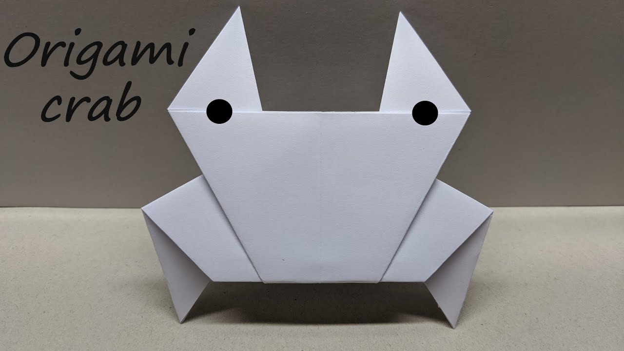 How to make paper crab - origami crab - diy paper crab - YouTube