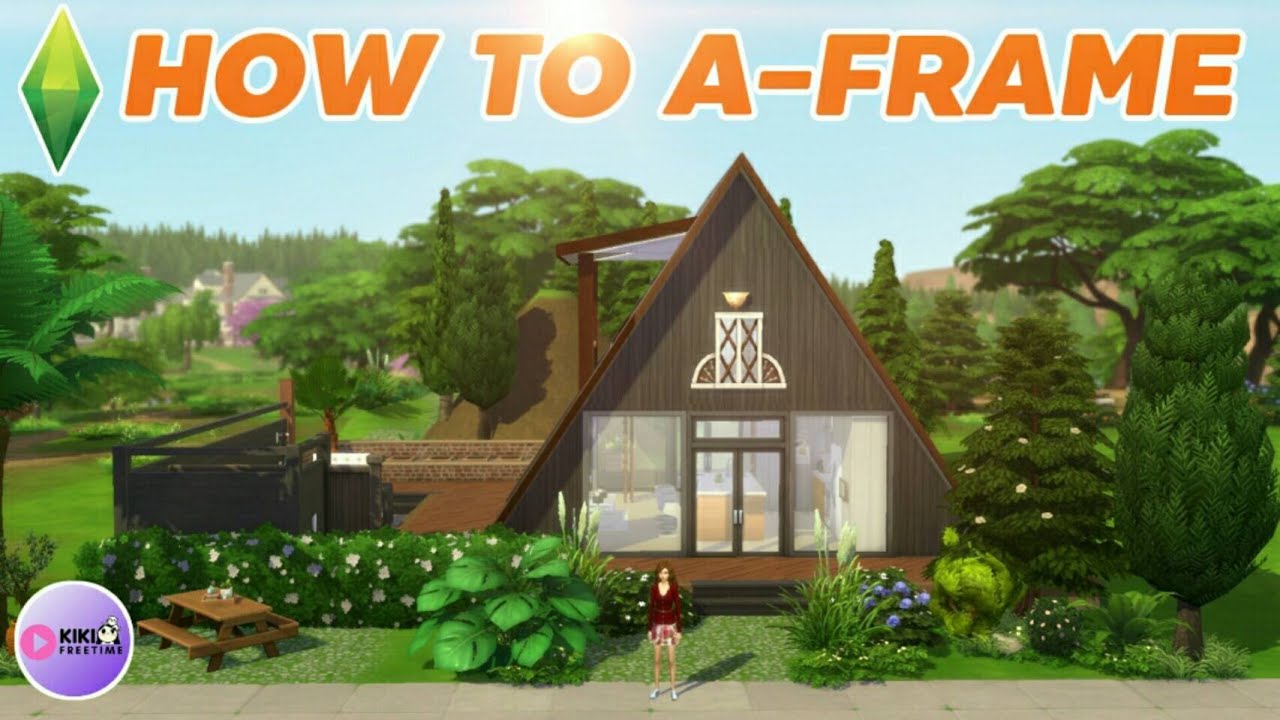 HOW TO A-FRAME - The Sims 4 [สอนสร้างบ้าน สไตล์ เอ-เฟรม ] l NO CC - YouTube
