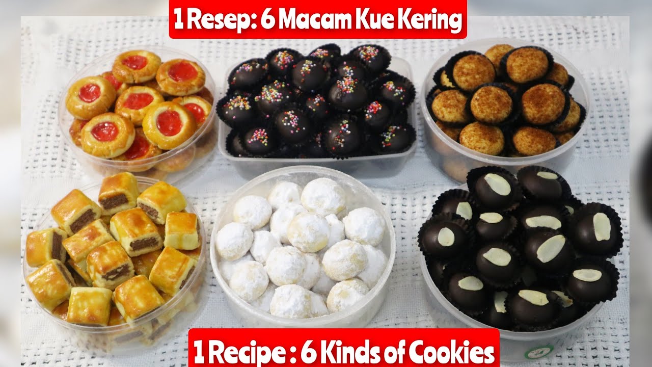 KUKER LEBARAN‼️Super Mudah 1 Adonan 1 kg Tepung Jadi 6 Macam Kue Kering ...