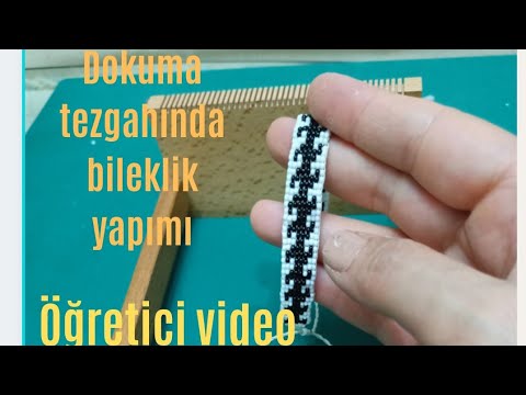 dokuma tezgahında bileklik yapımı,ip ekleme ,püskül takma ve kapama yapımı👌