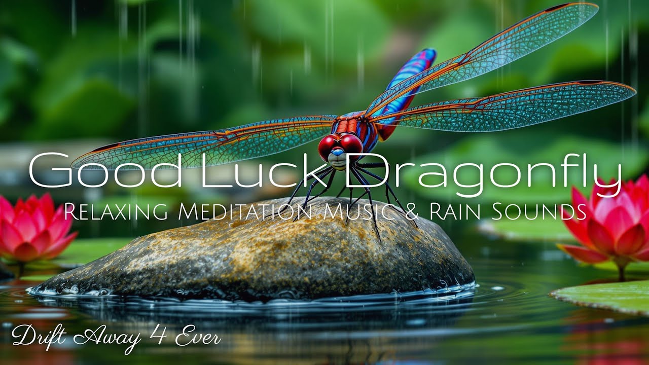 Relaxing Music, Rain Sounds and a Three Winged Dragonfly To Bring You ...