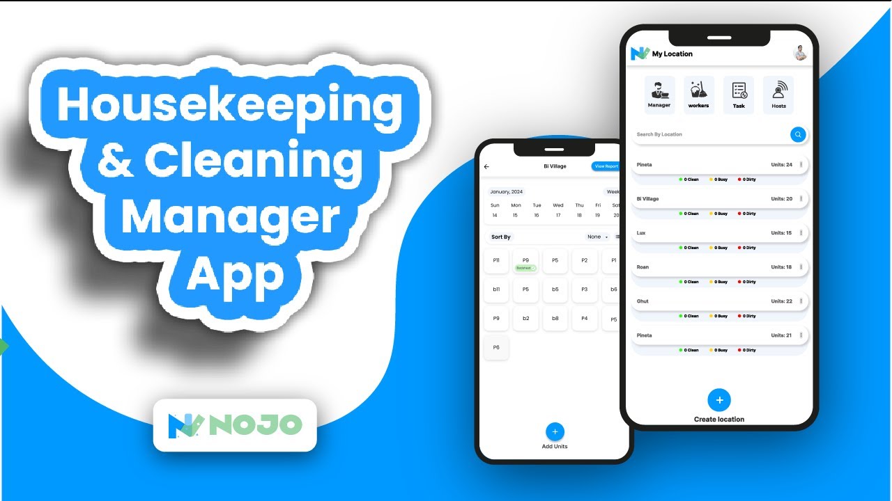 Nojo Housekeeping and Cleaning Manager App - YouTube