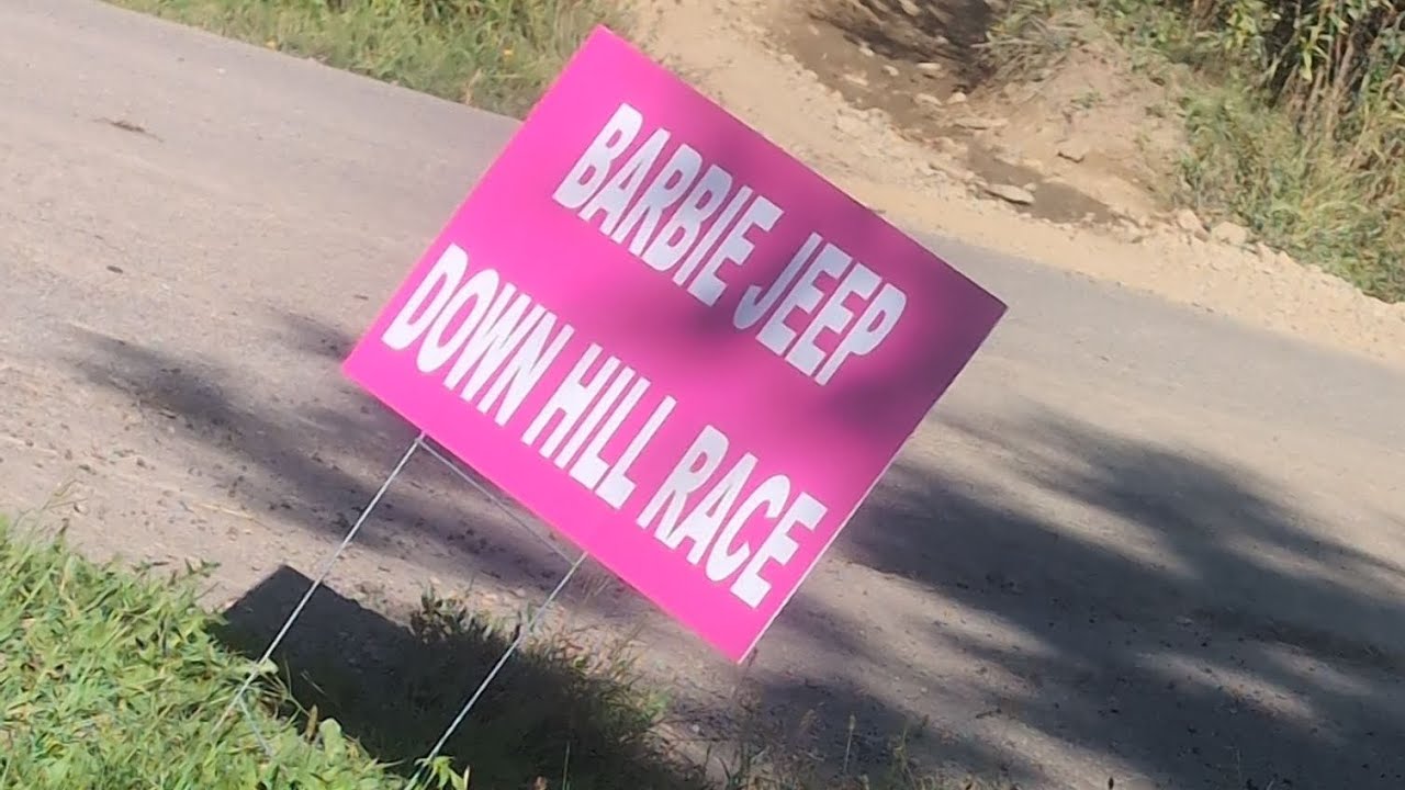 Tall Pines - Barbie Jeep Down Hill Race 2024 - YouTube