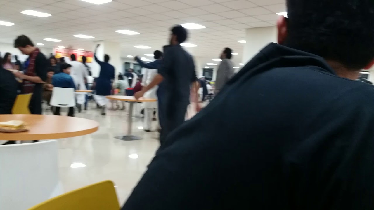 Nascon event students celebrating in FAST university cafeteria - YouTube