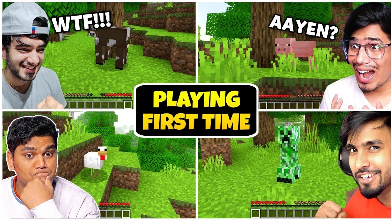 How Gamers Playing Minecraft for the First Time - YouTube