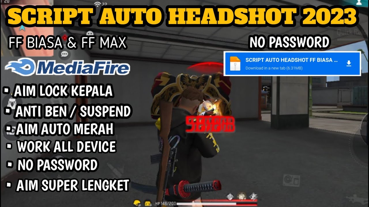 NEW UPDATE!! SCRIPT AUTO HEADSHOT TERBARU||FF BIASA DAN FF MAX! 100% WORK AUTO COPOT KEPALA ...
