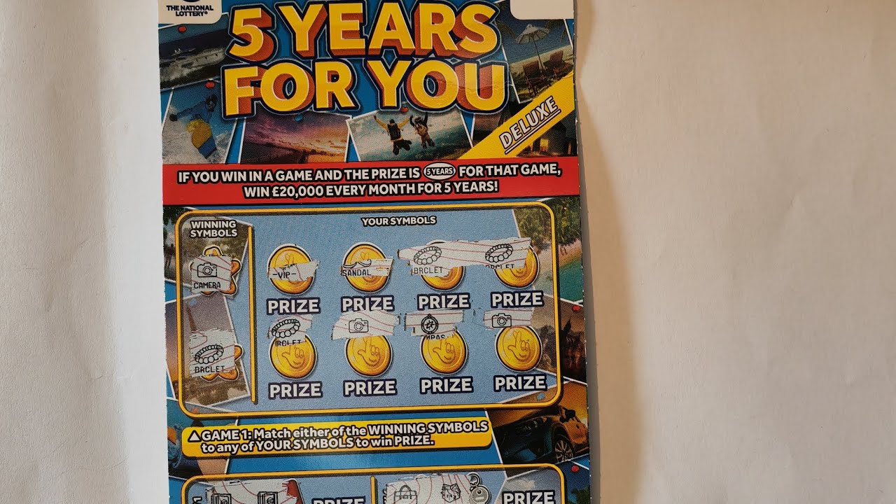 5 years for you nearly a full scratch card £5 in play what did I win ...