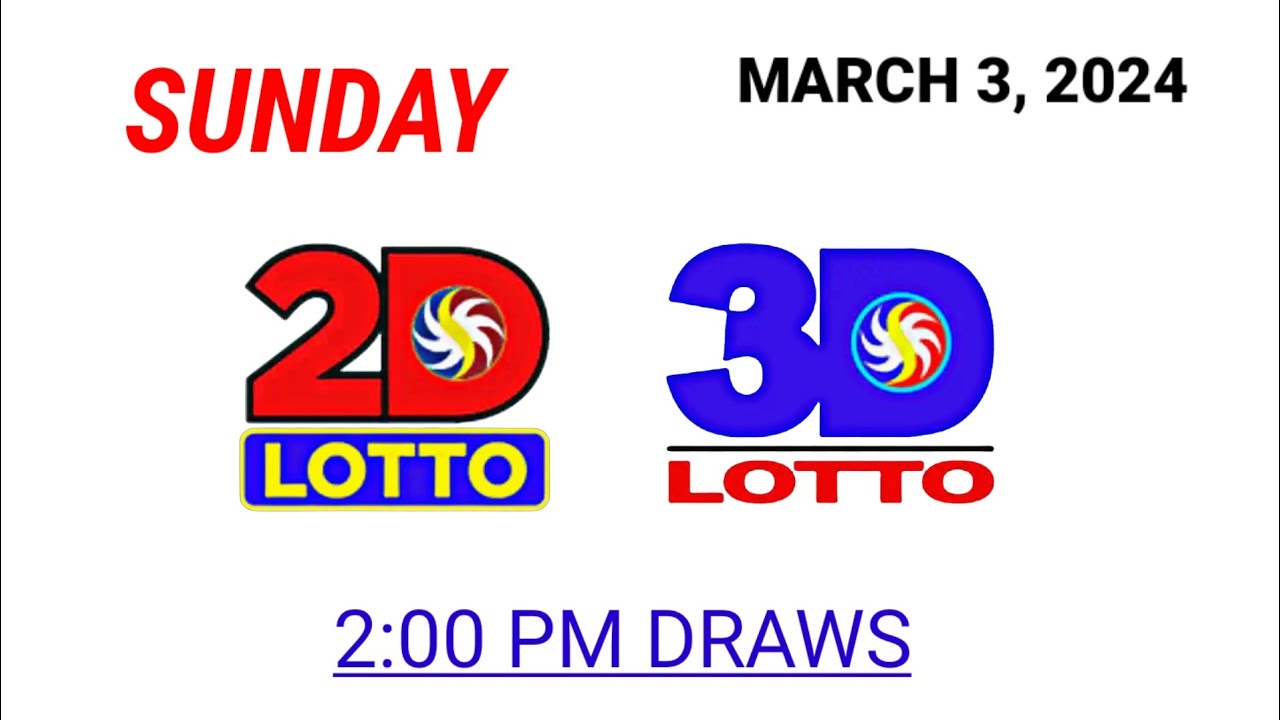 MARCH 3, 2024 2D 3D LOTTO 2PM DRAW SUNDAY - YouTube