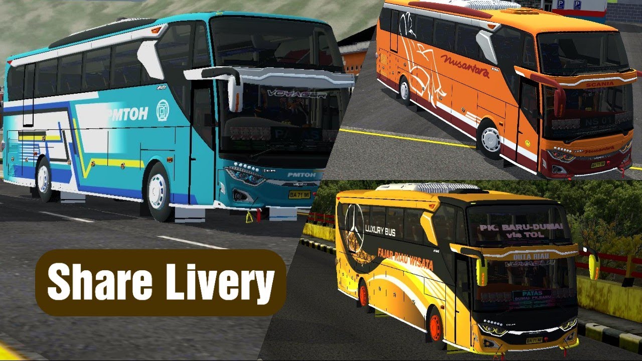 SHARE LIVERY JETBUS 3 SHD VOYAGER FULL ACC JDM STYLE - YouTube