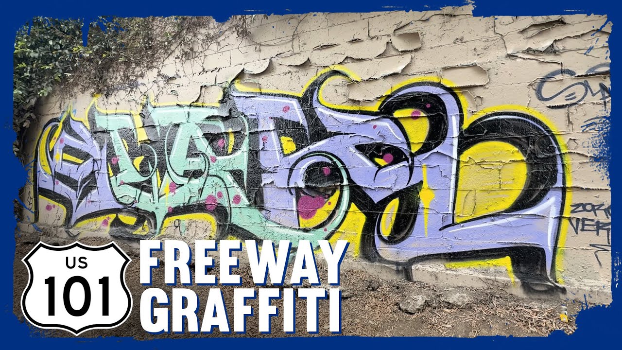 L.A. FREEWAYS GETTING CRUSHED - Graffiti Paradise on the 101 in Los ...