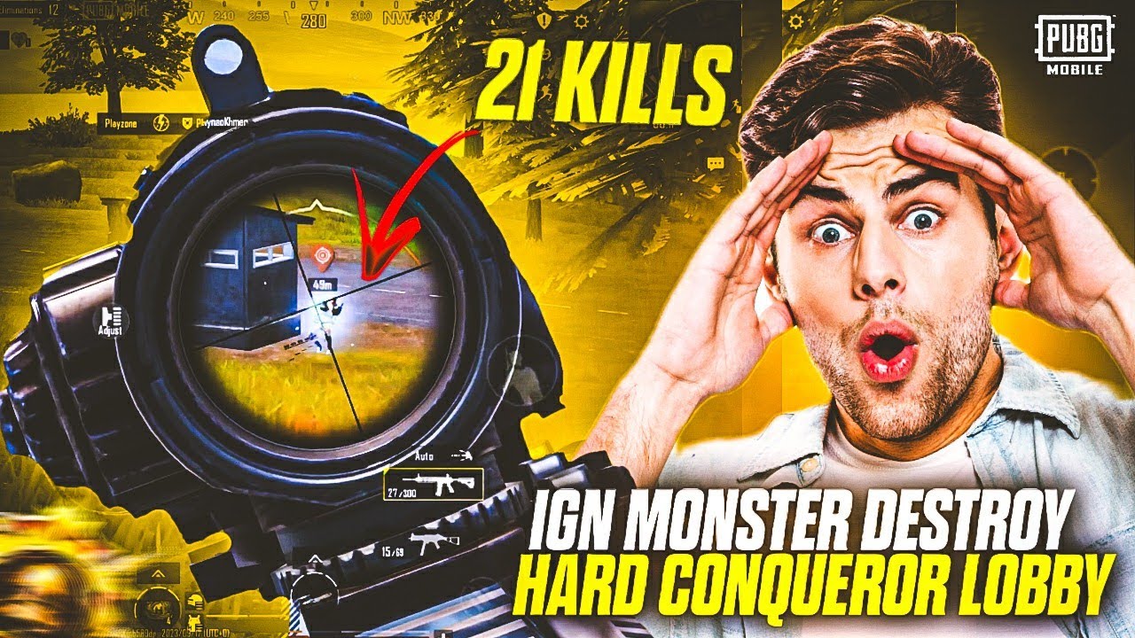 MY NEW RECORD CONQUEROR RANK 21 KILLS 😱 ! ign monster - YouTube