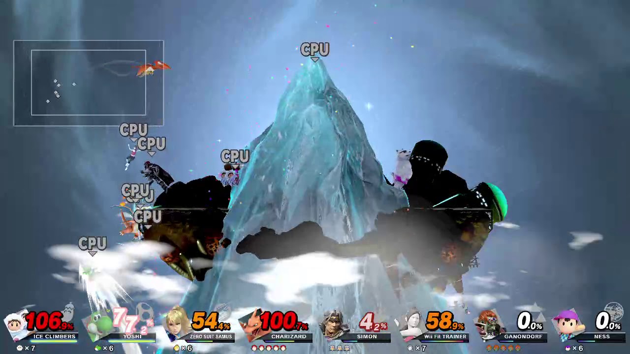 Super Smash Bros Ultimate 8 Player CPU Battle on Brinstar Omega Form ...
