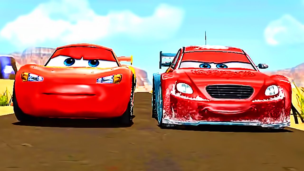 Cars 2: Fast as Lightning - Long Ge VS McQueen - YouTube