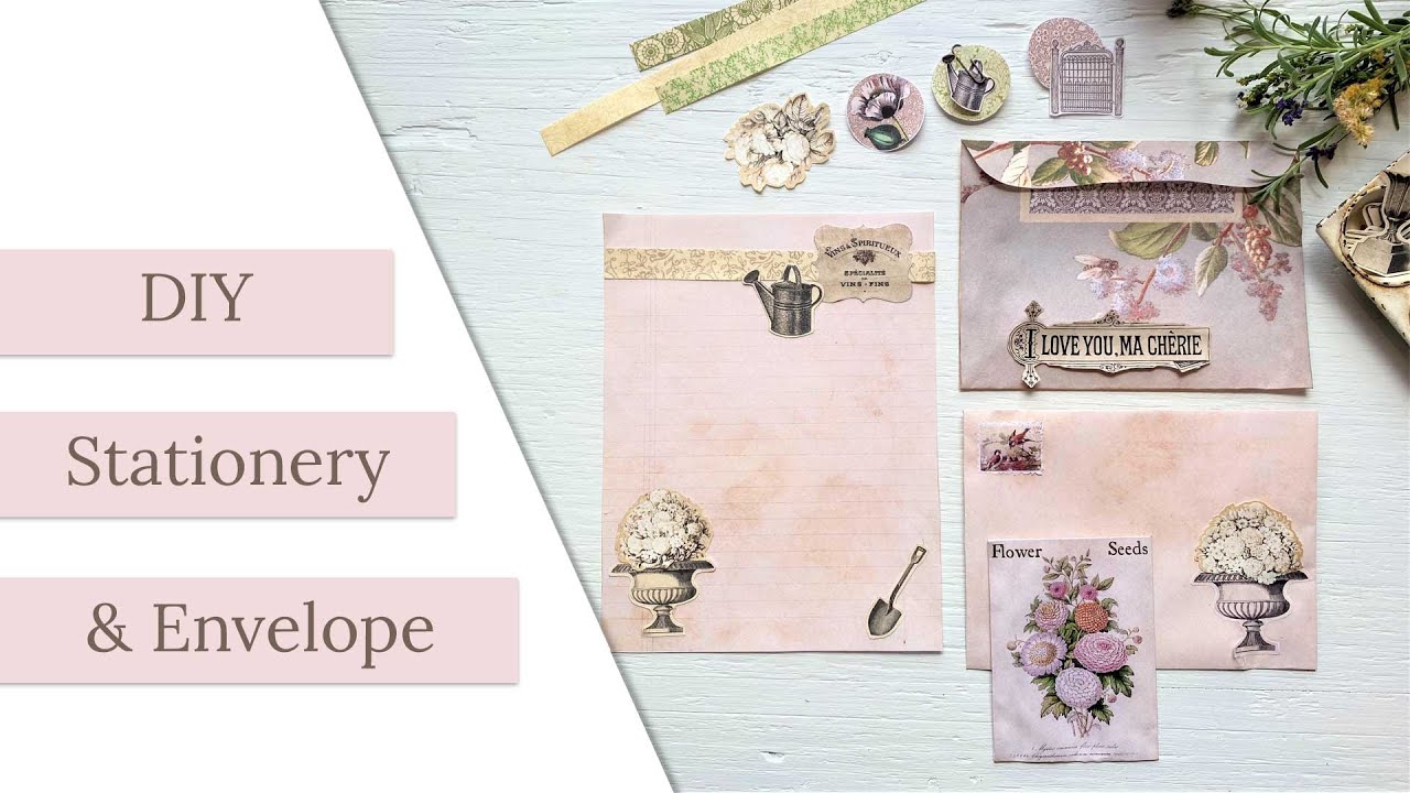 DIY Stationery & Envelope - YouTube