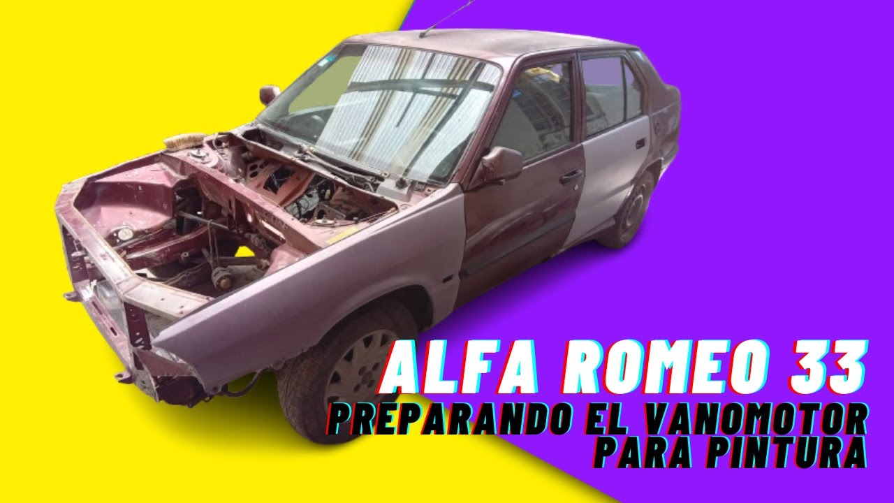 ALFA ROMEO 33 - PREPARANDO VANO MOTOR PARA PINTURA - YouTube
