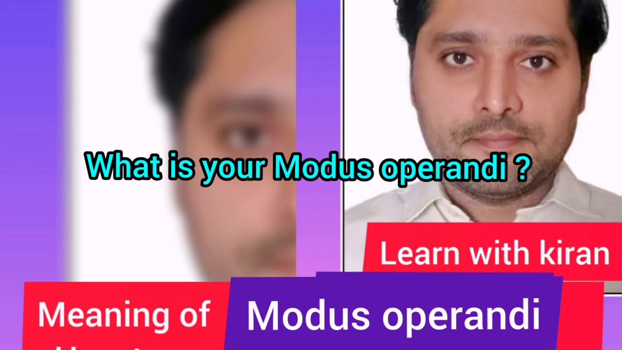 Meaning of Modus operandi (MO) #modusoperandi #EnglishVocab # ...