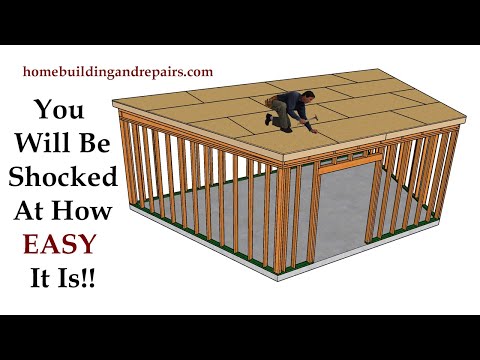 How To Build Low Sloping Roofs For Sheds, Garages And Small Buildings ...