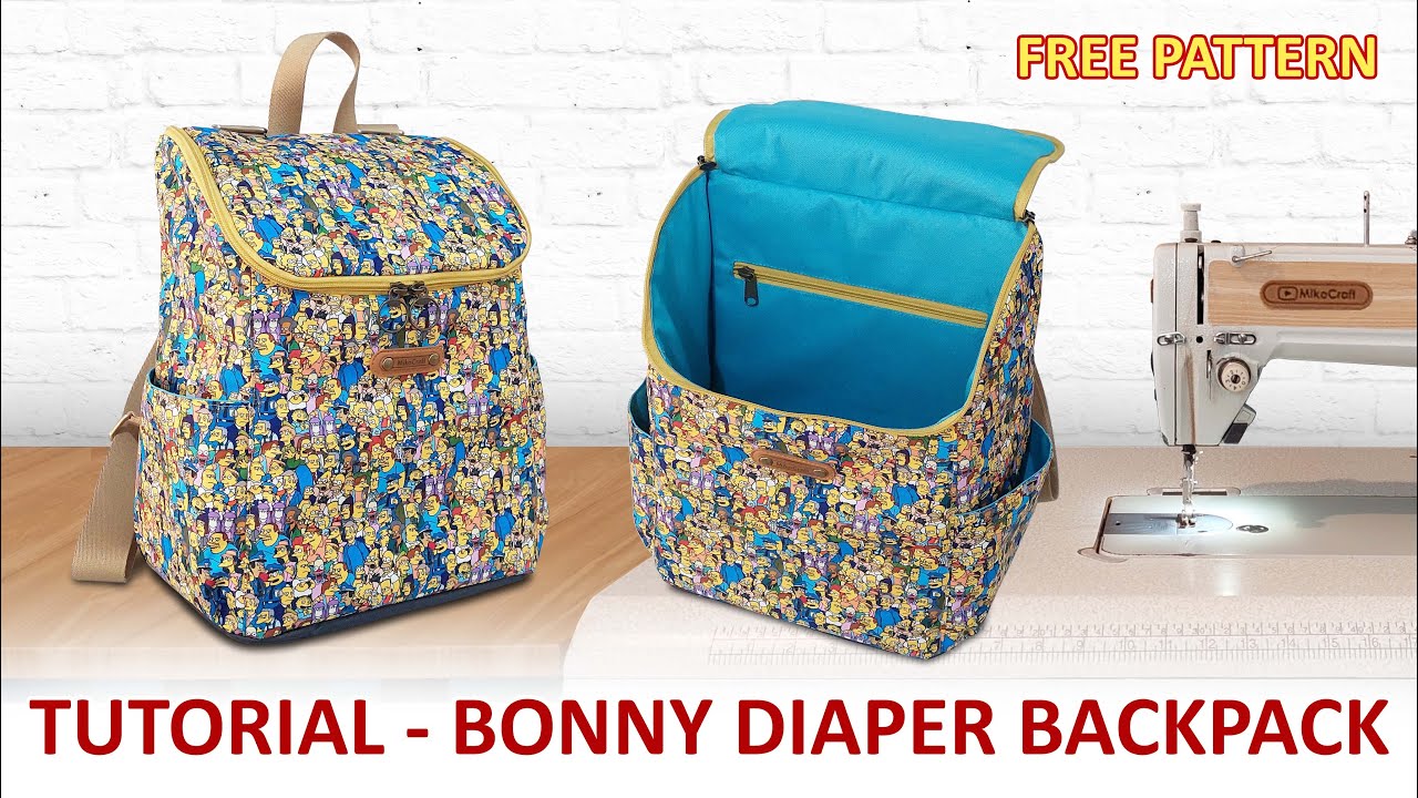 DIY Bonny Backpack - Free Pattern and Tutorial by Miko Craft - Cara ...