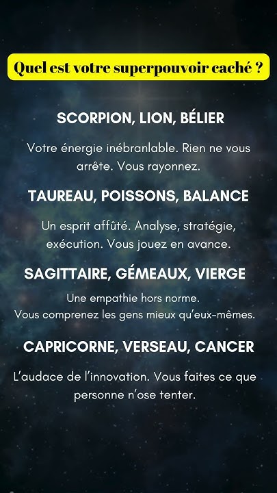 Quel est votre superpouvoir caché #signesastrologiques #astrology # ...