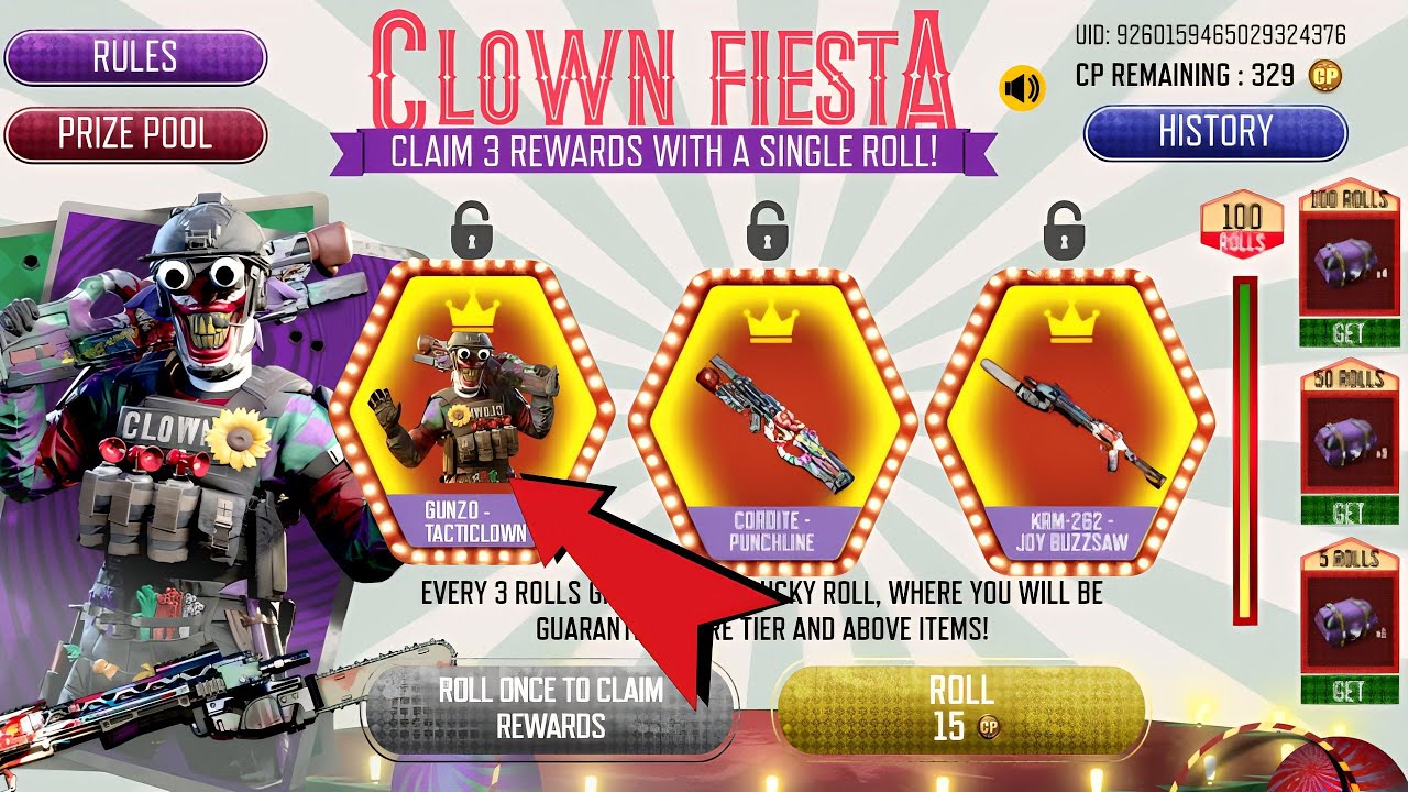 ROLL 3X TO GET GUNZO - TACTICLOWN & MORE IN CLOWN FIESTA EVENT | COD MOBILE - YouTube