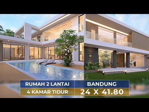 DESAIN RUMAH MODERN DI BANDUNG! RUMAH RASA VILLA YANG KEKINIAN DAN ADEM - JASA ARSITEK
