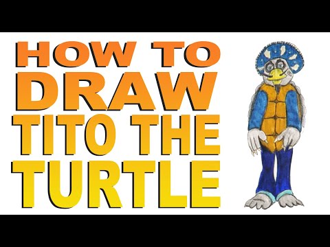 How to draw Tito the Turtle (Willy's Wonderland) - YouTube