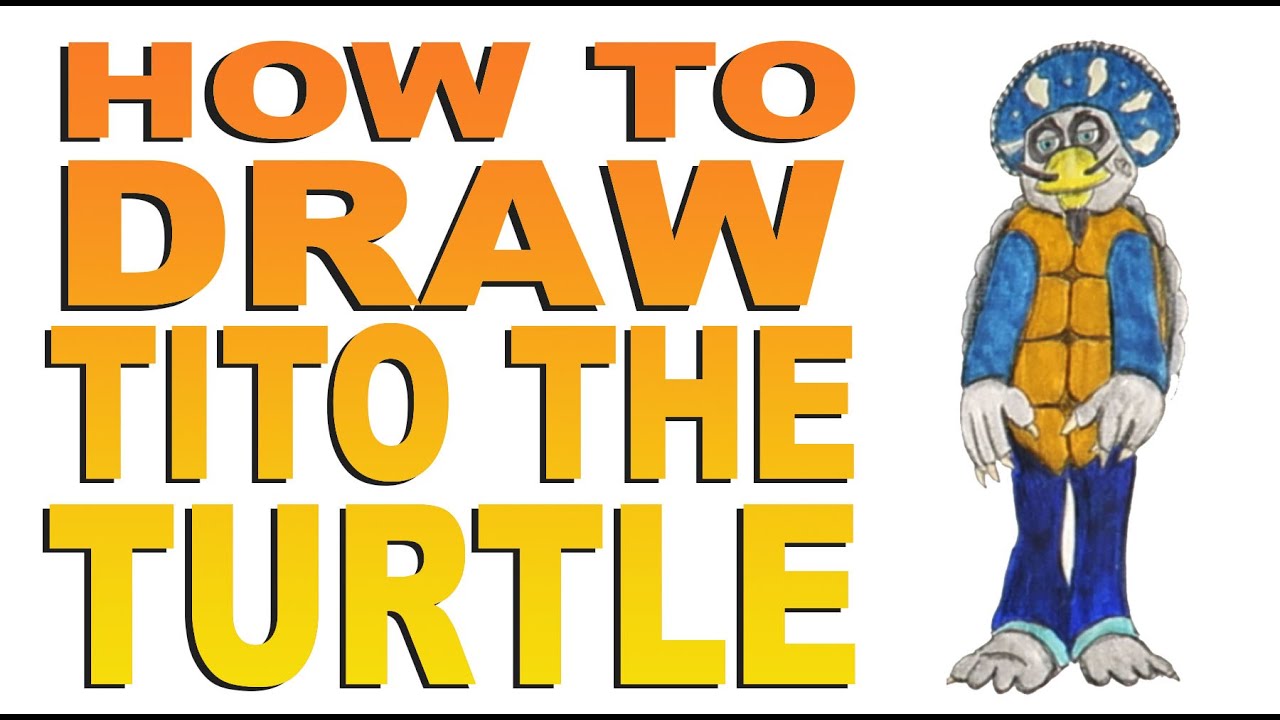 How to draw Tito the Turtle (Willy's Wonderland) - YouTube