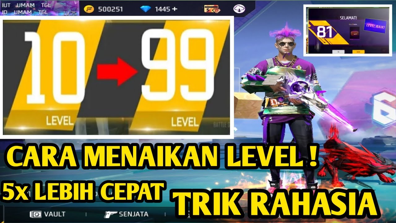 CARA CEPAT MENAIKAN LEVEL AKUN FF meningkatkan level dengan sangat ...