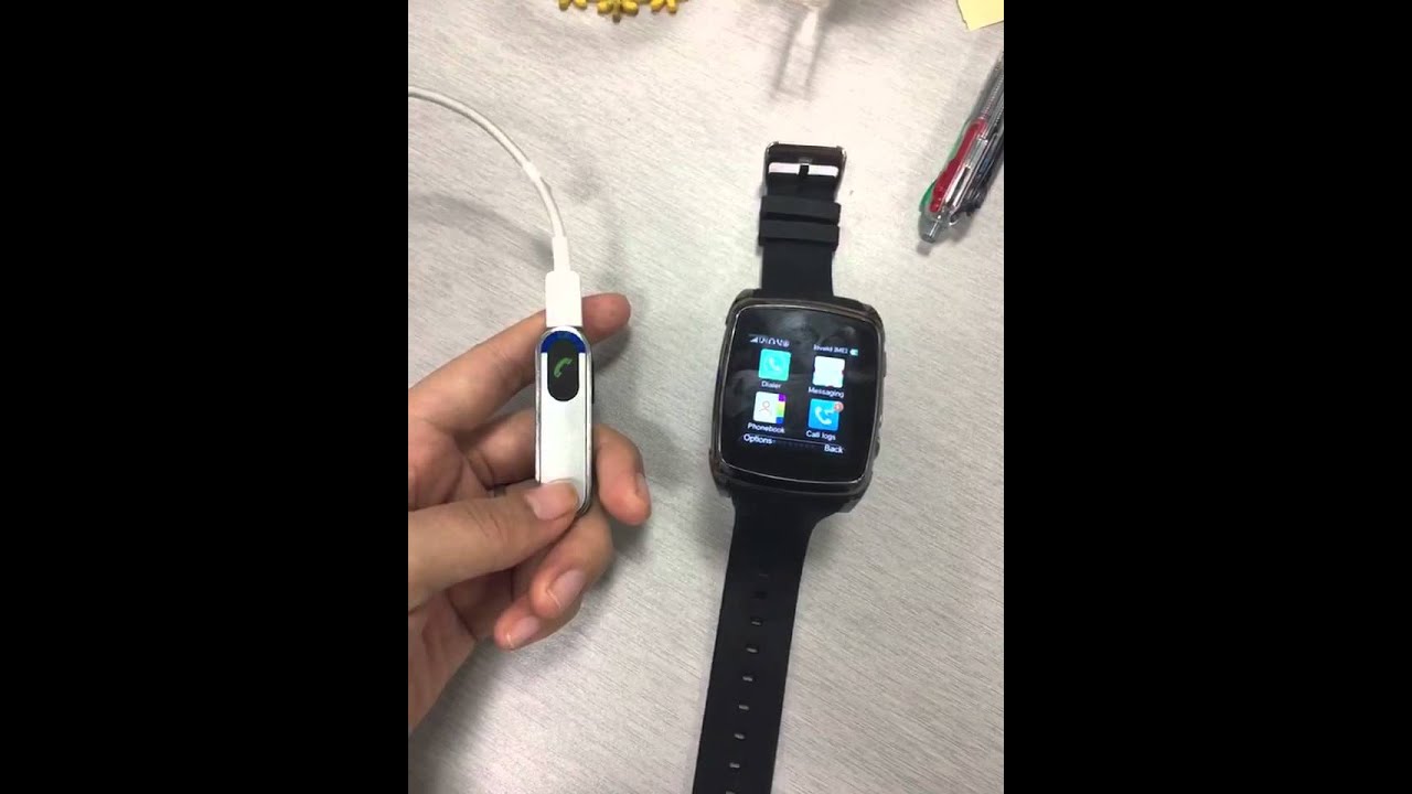 Connect iDroid Wrist Smart Watch to Bluetooth - YouTube