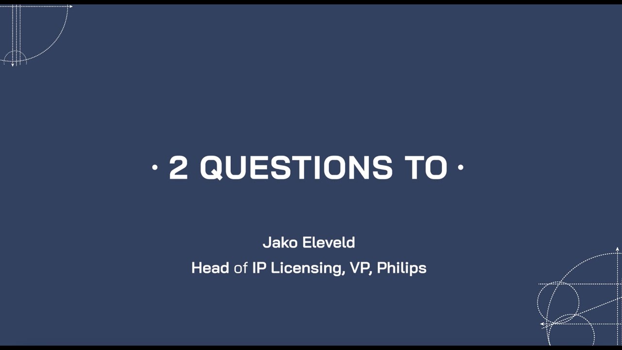 Jako Eleveld - Head of IP Licensing, VP, Philips - YouTube