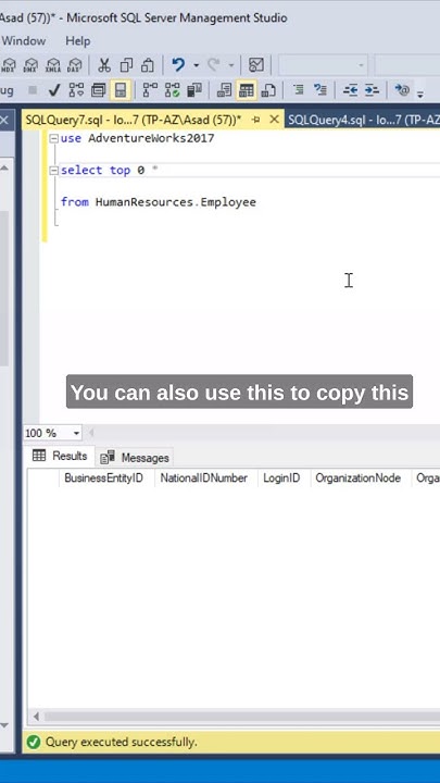 Sql Easiest Way To Copy A Table Without Data Datascience Coding Mssql Sqlserver Sqltips