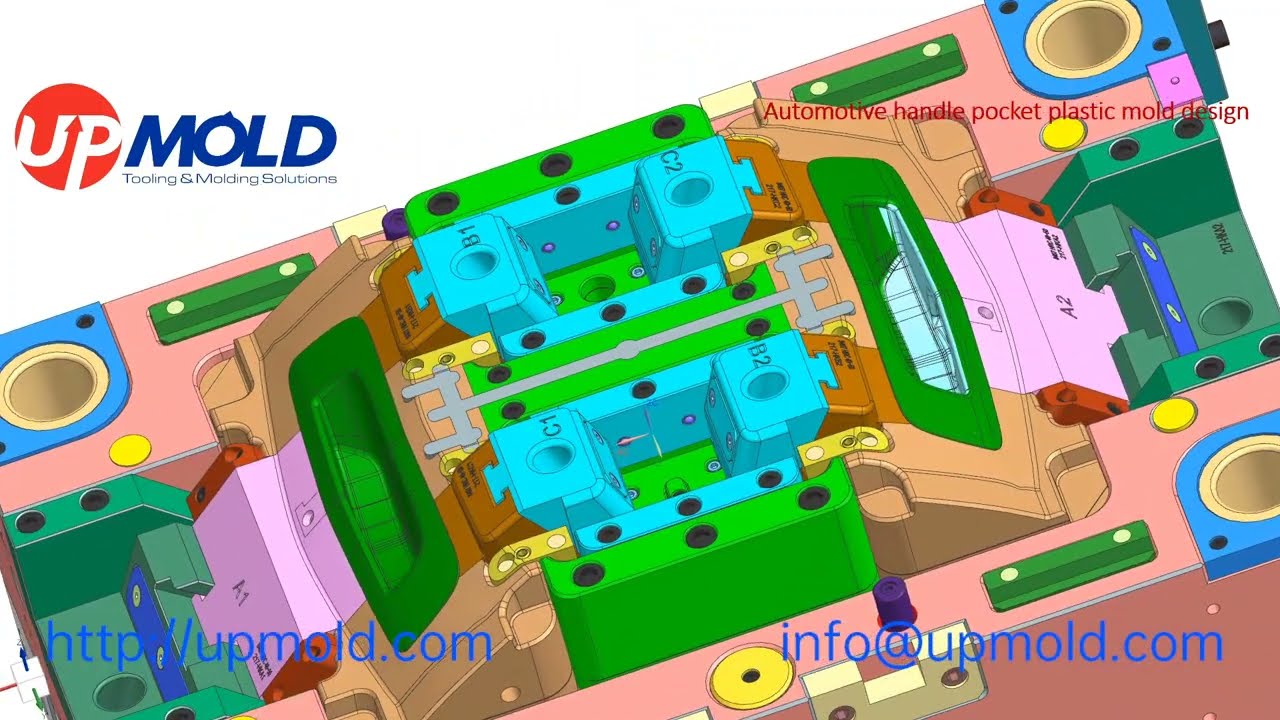 Automotive handle pocket plastic mold design for injection molding mold ...